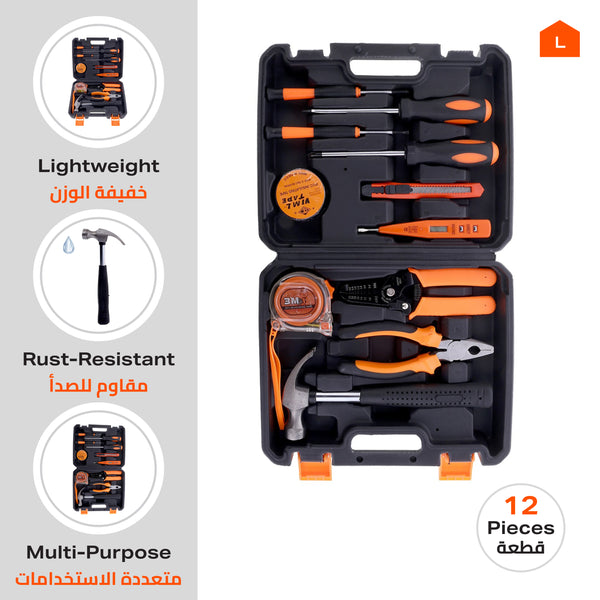 Tools Set 11 Piece - Complete Hand Tool Kit for DIY Projects, Home Rep ...