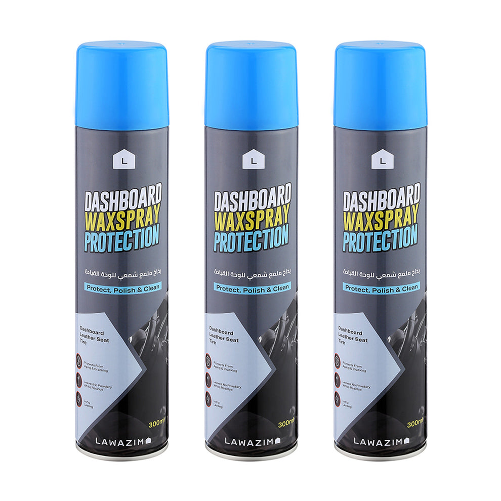 Dashboard Wax Spray Set - 3 Piece - Car Interior Cleaner and Polish fo ...