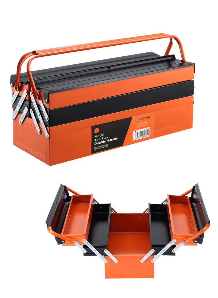 Metal Toolbox 3-Layer 5-Tray - Tool Organizer for Household, Workshops ...