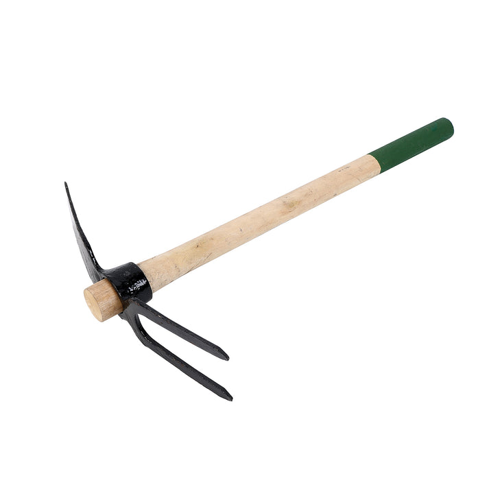 Garden Hoe & 2 Teeth Fork with Wooden Handle - Durable Hand Tool for W ...