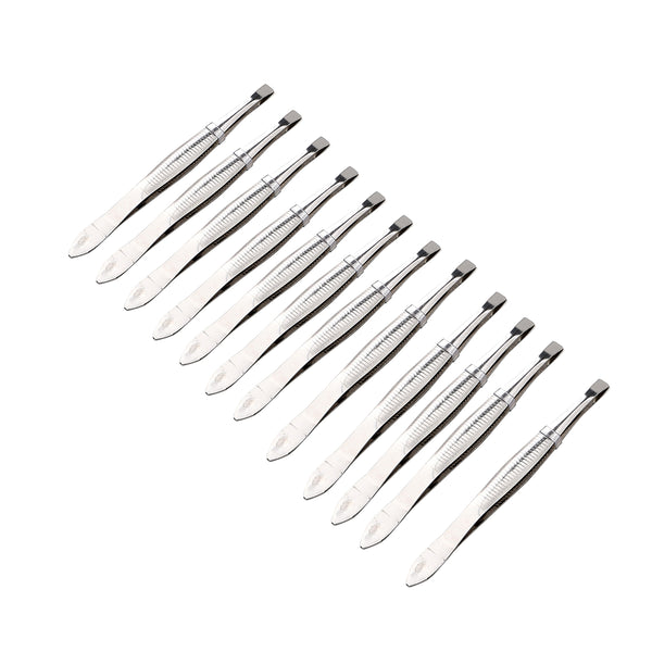 Multi Tweezers - 12 Piece - Professional Stainless Steel Tweezer Set f ...